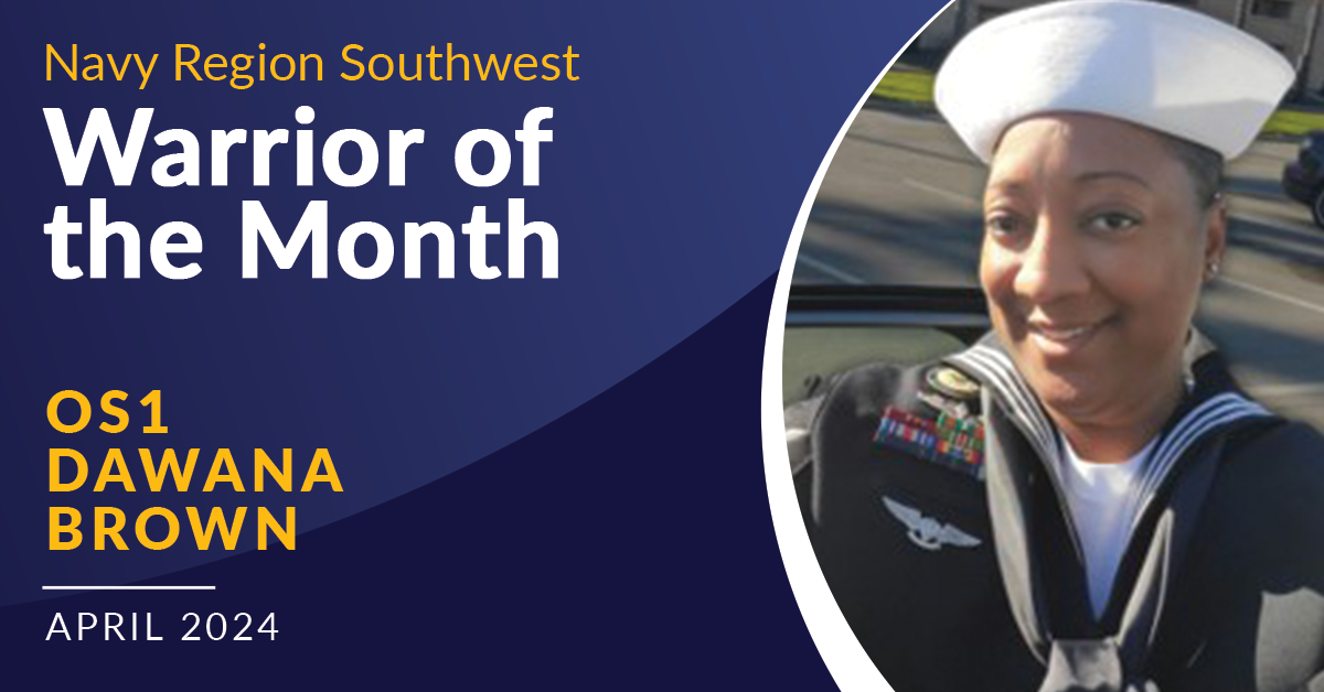 Navy Region Southwest's Navy Wounded Warrior of the Month - April 2024